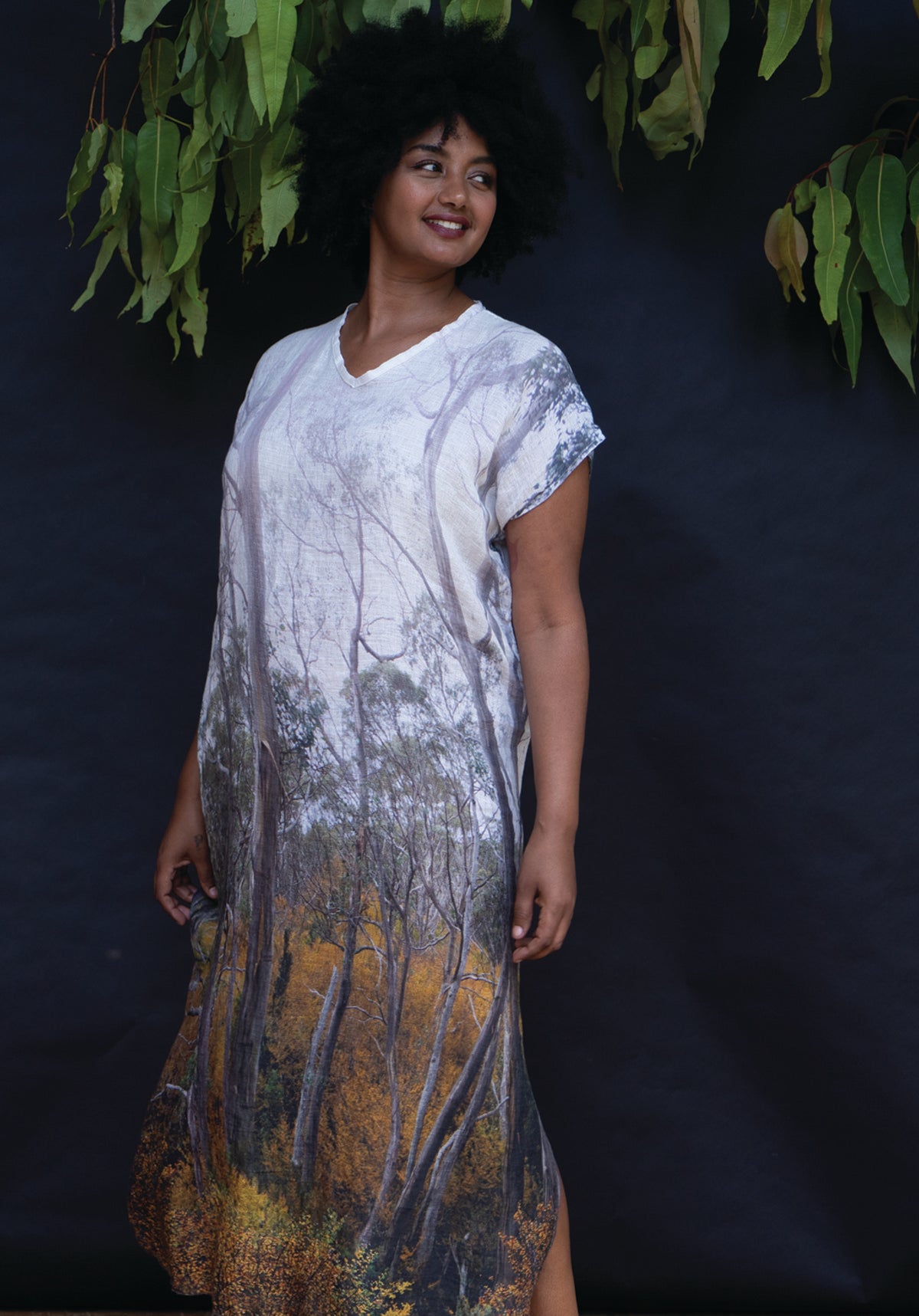 FAGUS FOREST MAXI KAFTAN – Harriet Jane Designs